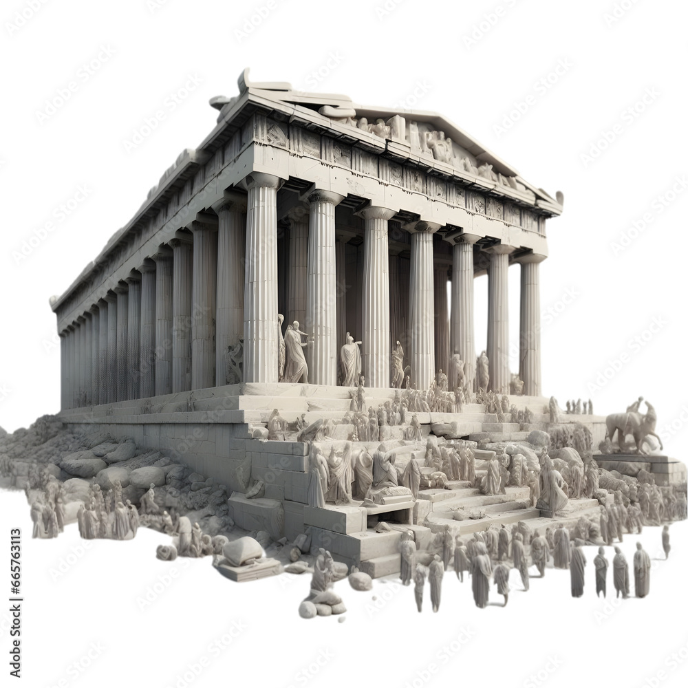 The Parthenon Marbles (c. 438 BC) Illustration Art With a Transparent ...