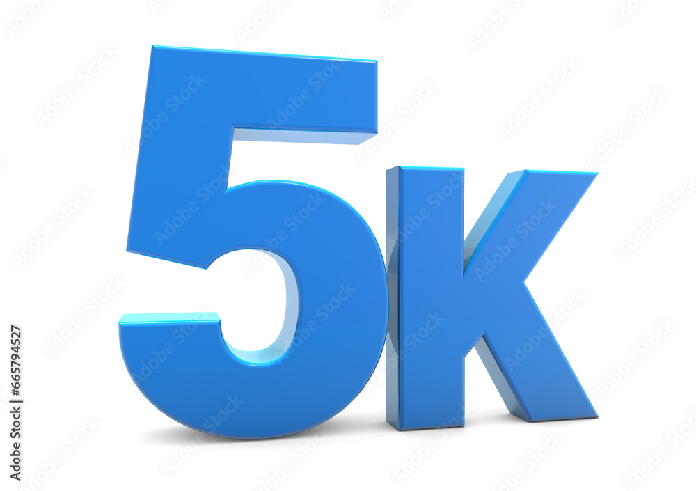 5K sign isolated on transparent background. Thank you for 5k followers ...
