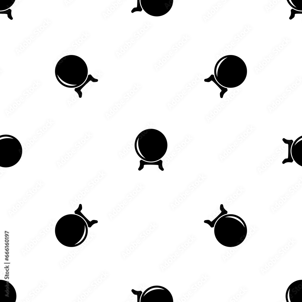 Seamless pattern of repeated black spirit ball symbols. Elements are ... Seamless pattern of repeated black spirit ball symbols. Elements are ...