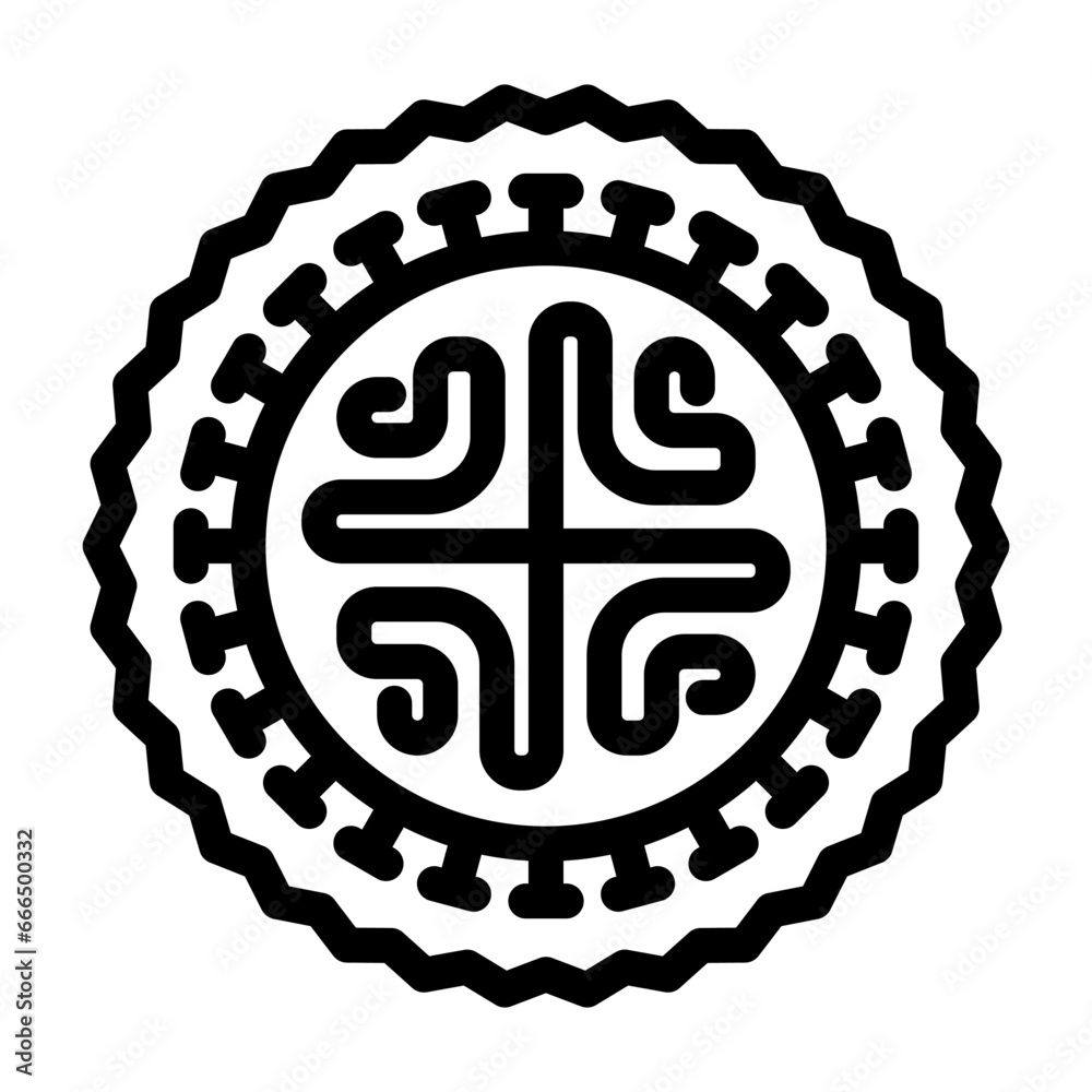 maori tattoo art vintage line icon vector. maori tattoo art vintage ...