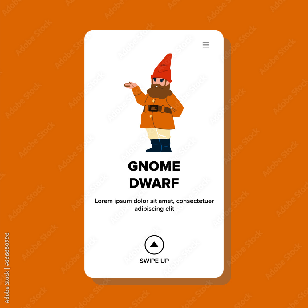 cute gnome dwarf vector. happy character, funny little, hat set cute ...