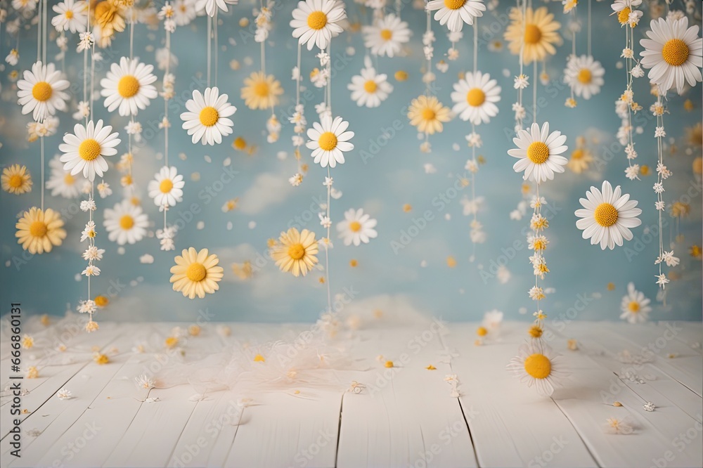 Daisy Baby Digital Backdrop Photography Background Floral Baby Boy Girl ...