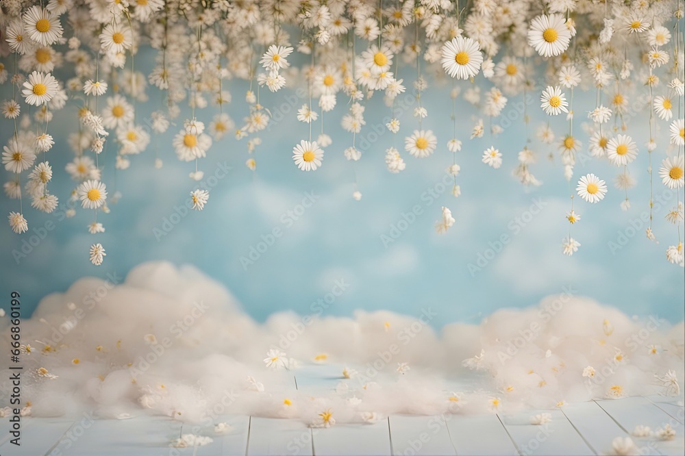 Illustration Stock Daisy Baby Digital Backdrop Photography Background ...