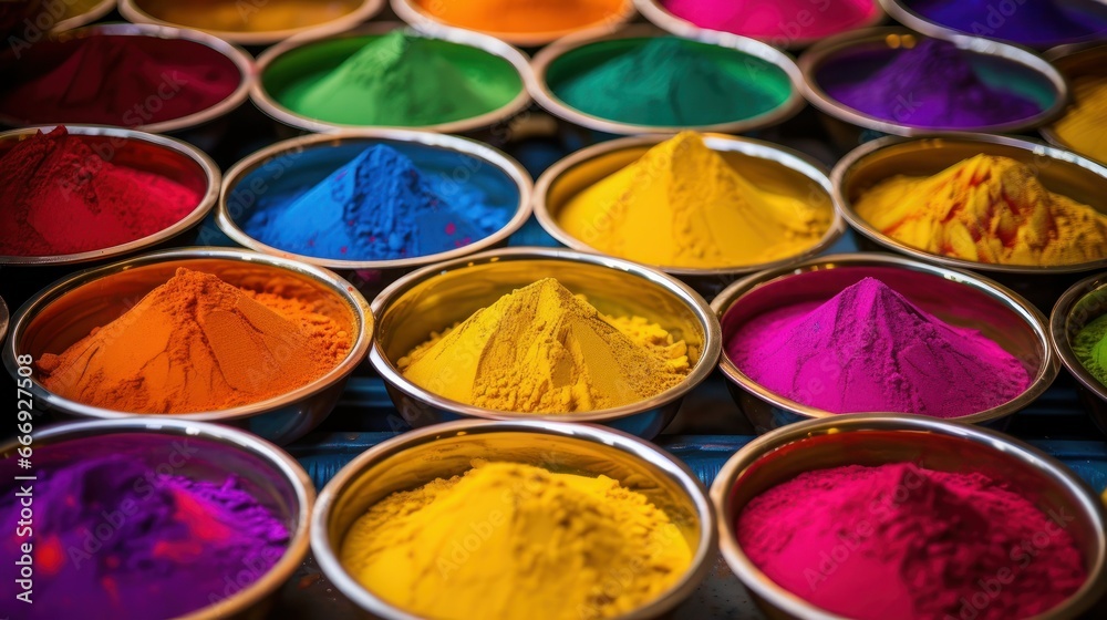 Colorful powder for holi celebration, Holi 2024, India Hindu festival ...