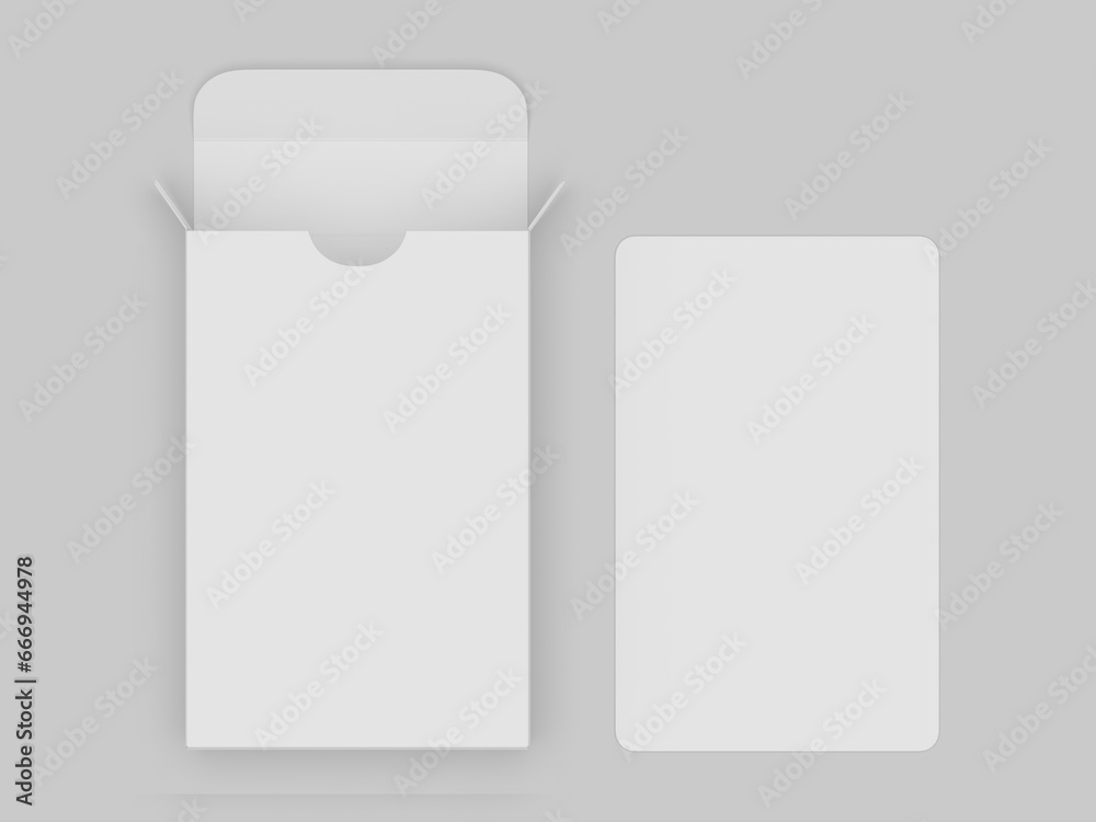 Blank playing cards box packaging template, 3d illustration. Stock ...