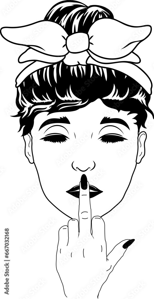 Women with Messy Bun Bandana Clipart mom life Woman's face Middle ...