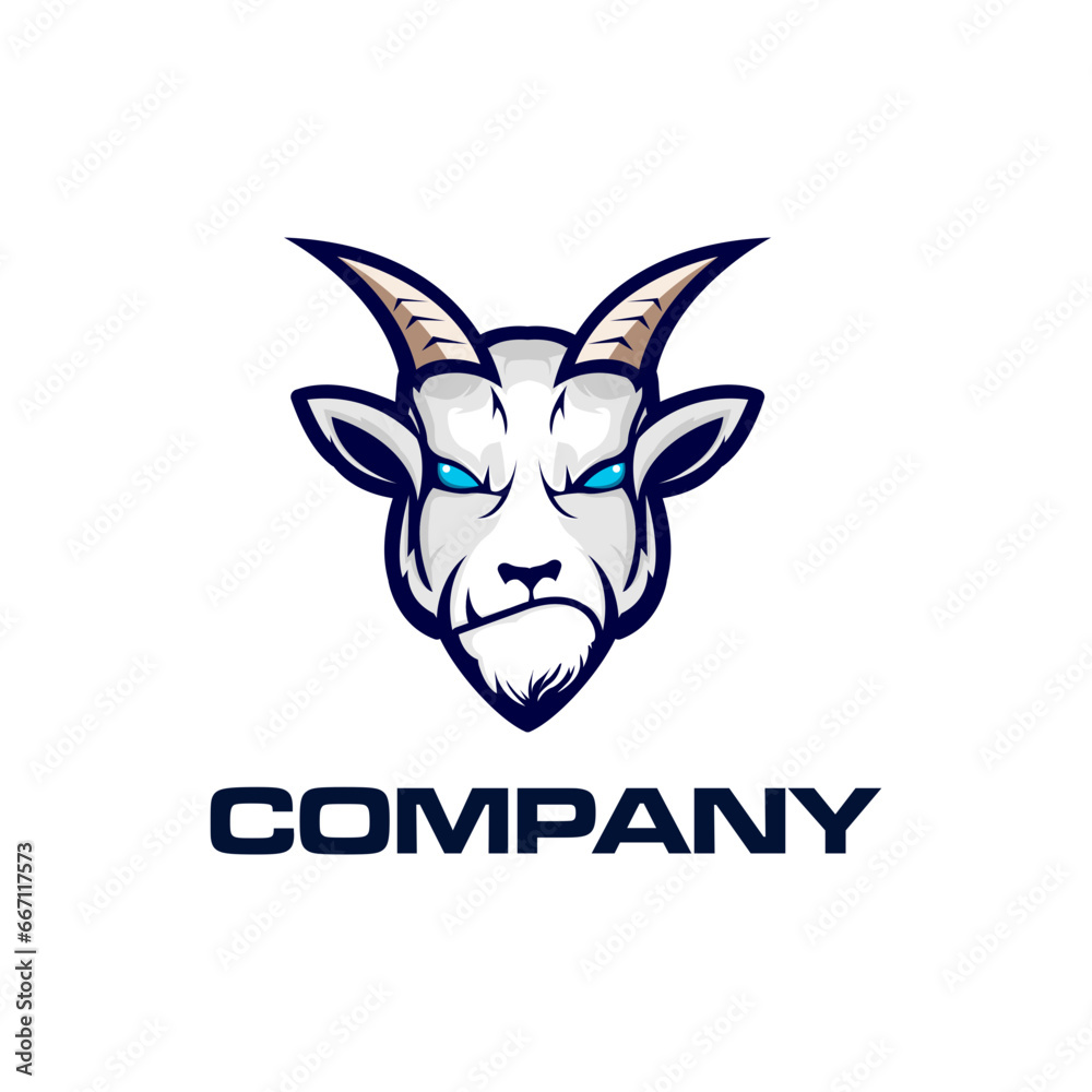 logo vector cool goat head for your company Stock Vector | Adobe Stock