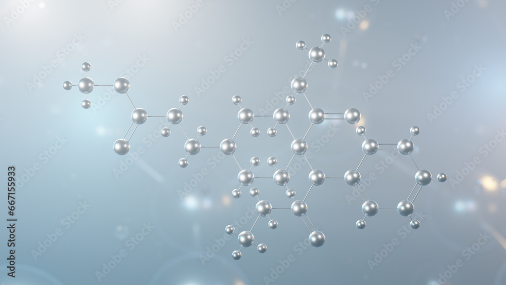 remifentanil molecular structure, 3d model molecule, opiate agonists ...
