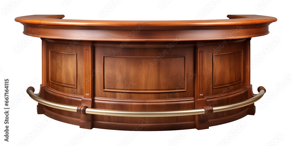 Curved Bar Counter Isolated on Transparent Background Stock ...