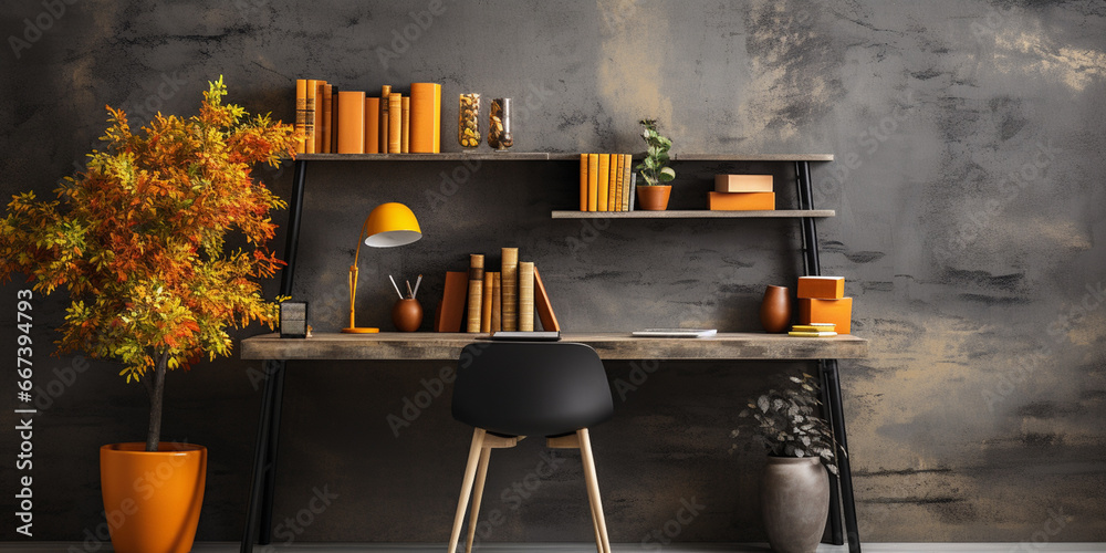 Work space comfortable, Modern workplace. Zoom Virtual Background Stock ...