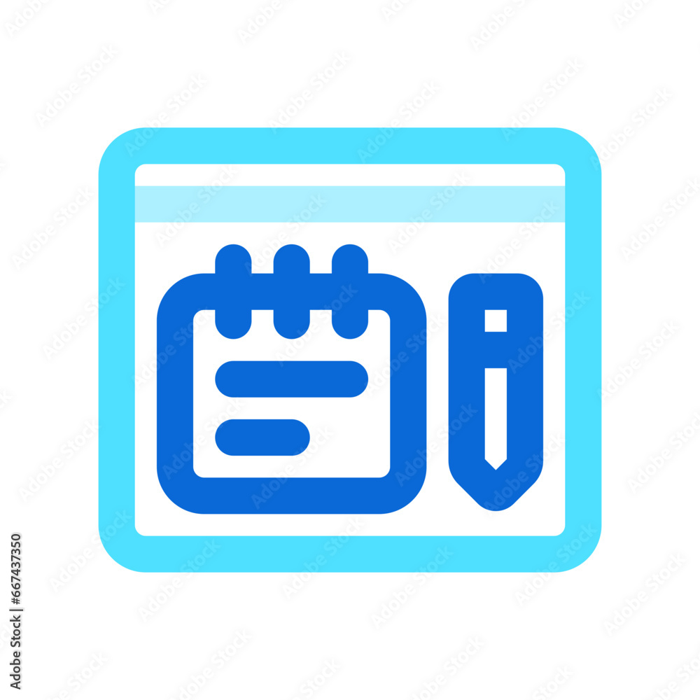 Editable note-taking app vector icon. Online learning, course, tutorial ...