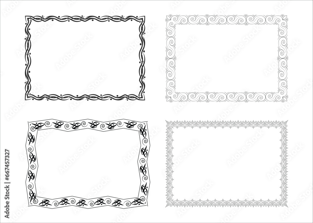 Vector luxury photo frame border design, certificate border, resume ...