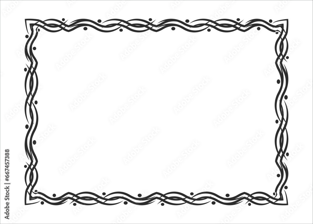Vector luxury photo frame border design, certificate border, resume ...