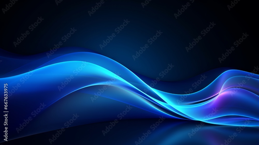 Abstract blue wavy line graphic design for web and PPT backgrounds ...