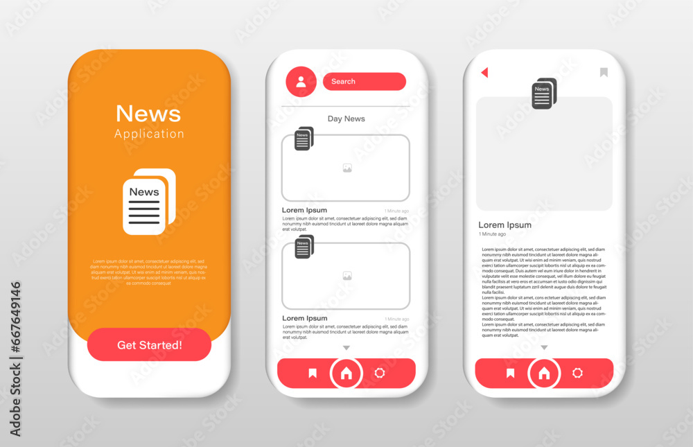 Latest journalist reports and news updates UI for application. News ...