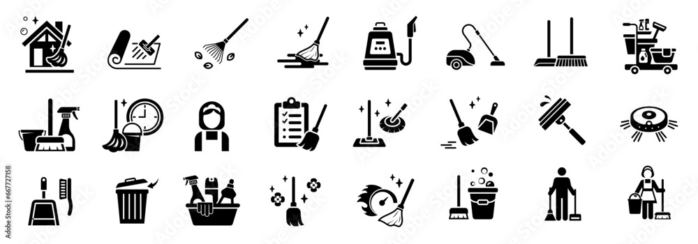 Floor mopping icon. Room disinfection, home cleaning. vector ...