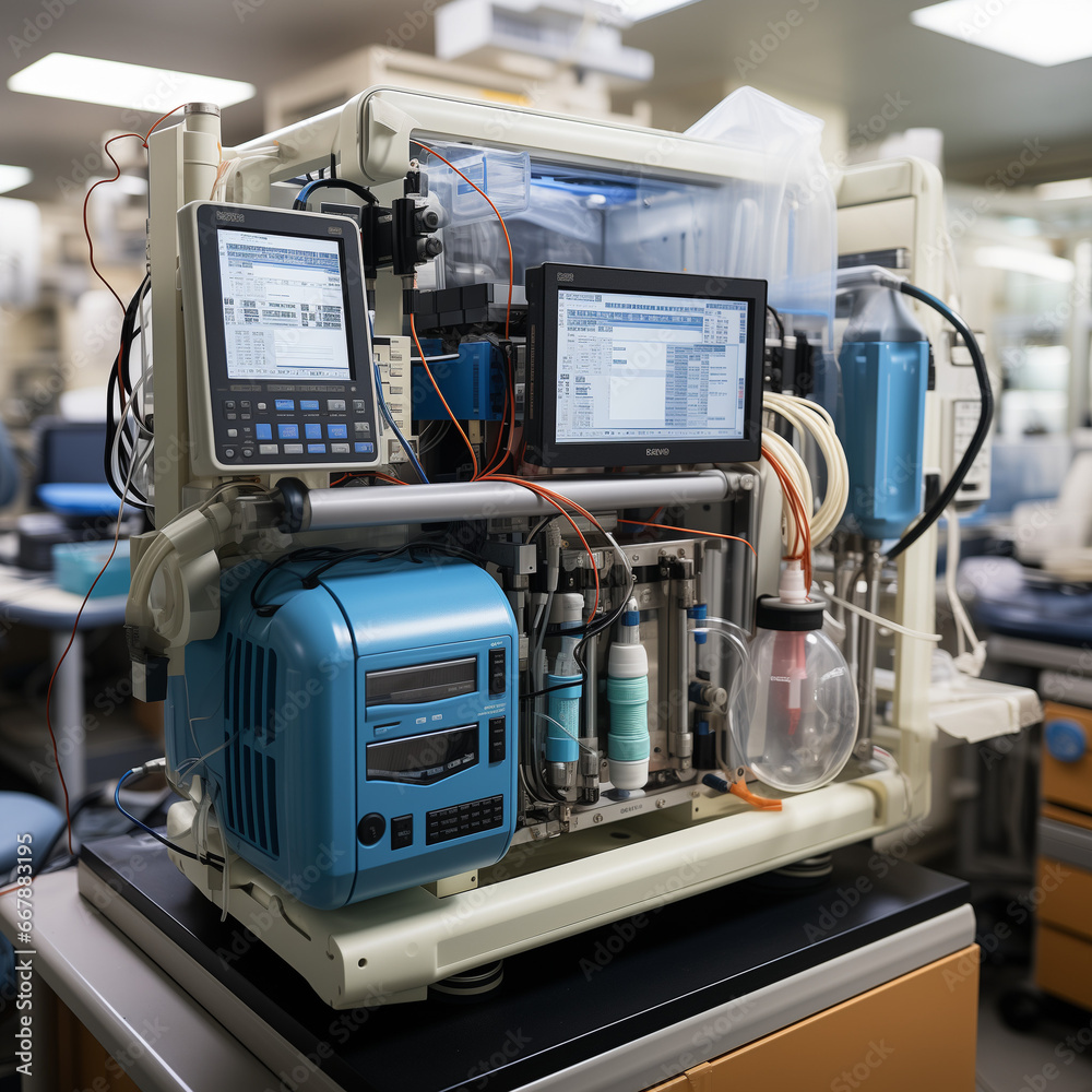 Intra-aortic balloon pump (IABP) machine in the critical care unit (CCU ...