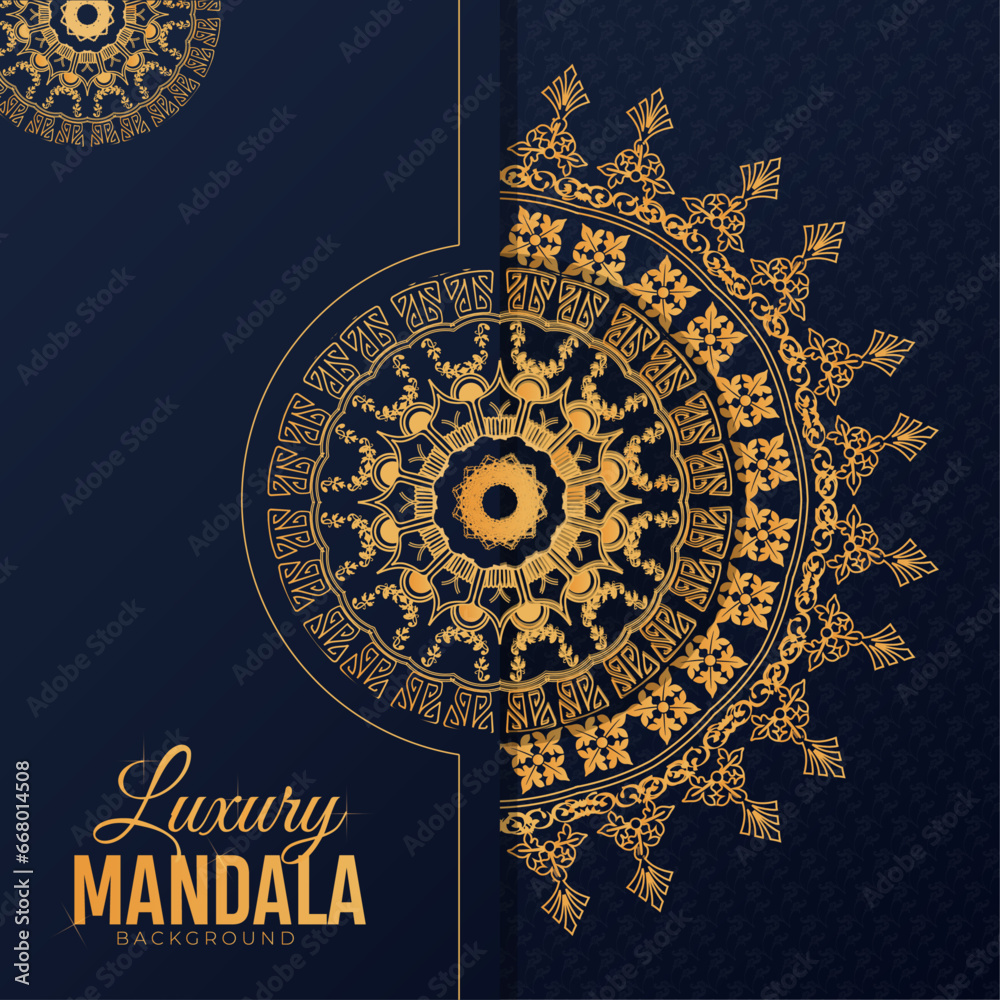 Luxury mandala background with golden arabesque pattern Arabic Islamic ...