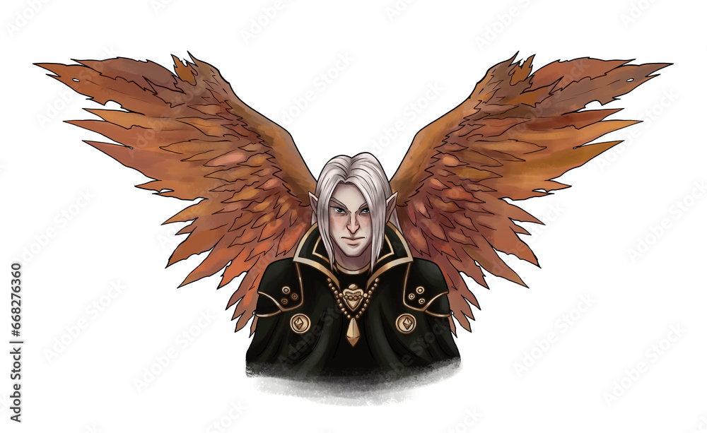 PNG transparent background fantasy character illustration. Male human ...