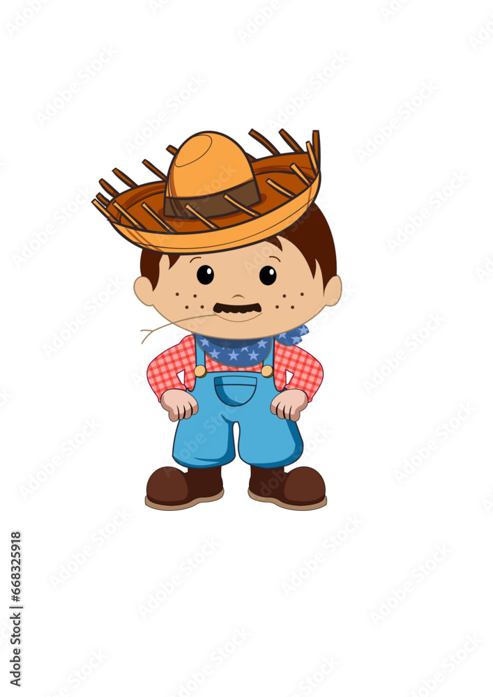 Homem caipira - fazendeiro festa junina Stock Vector | Adobe Stock