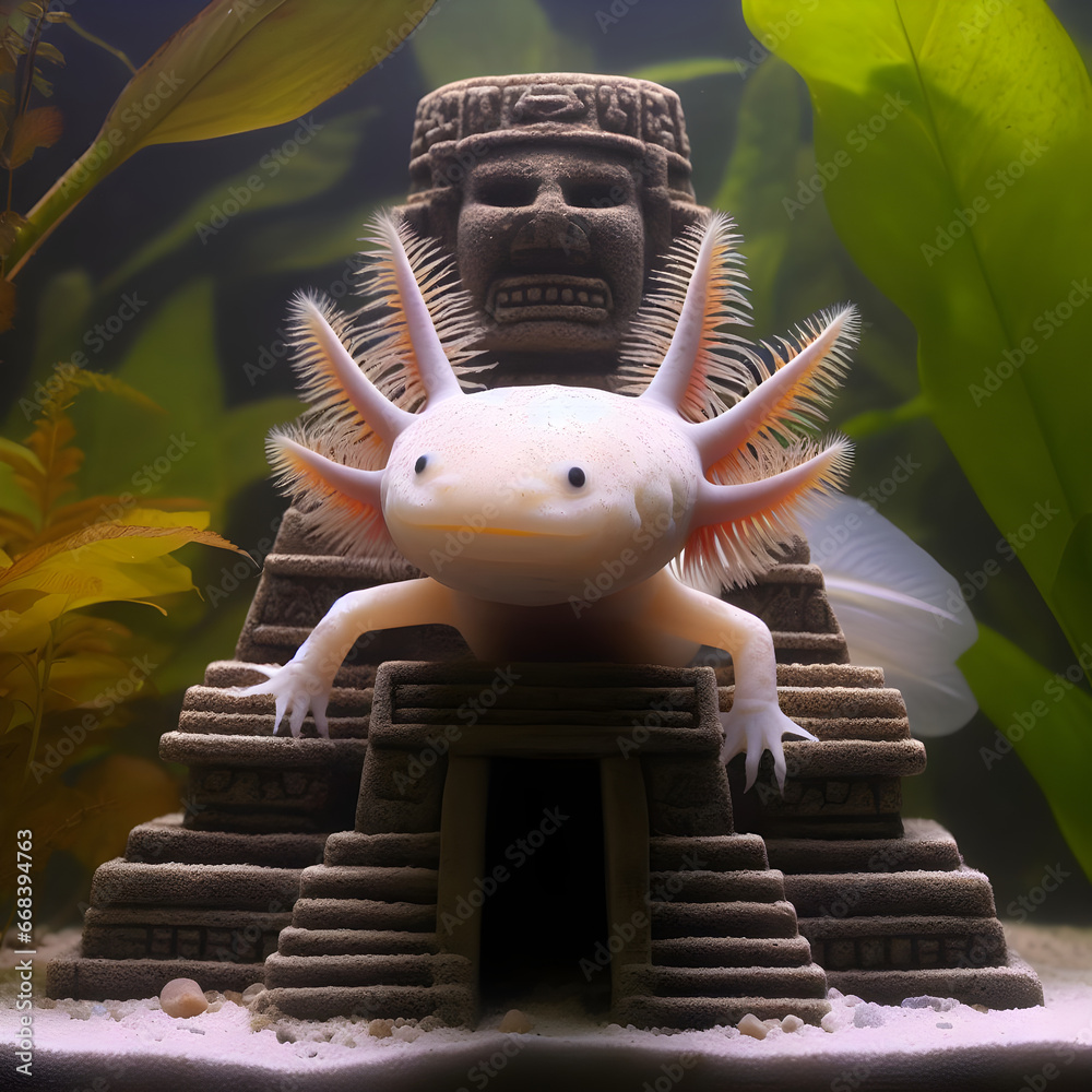 Ajolote mexicano, Ambystoma mexicanum, axolotl Stock Photo | Adobe Stock