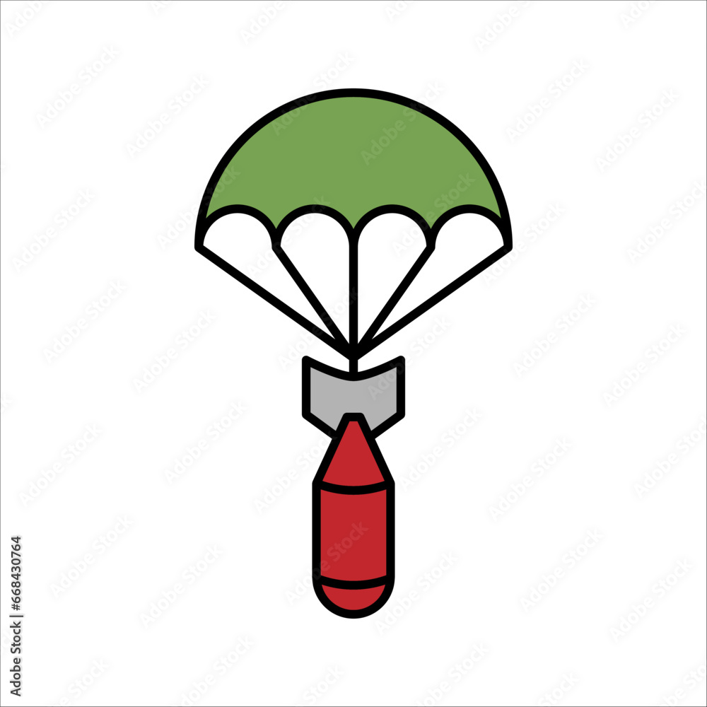 Bomb icon. Air bomb, symbol of war, bombardment or explosion. Powerful ...