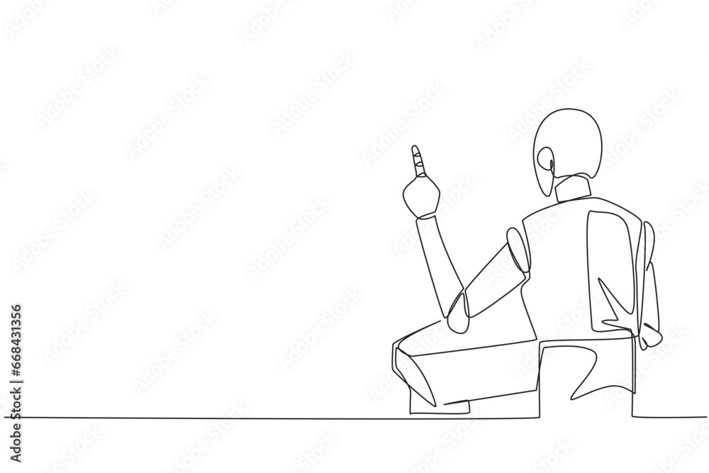 Image vectorielle Stock Continuous one line drawing from back view ...