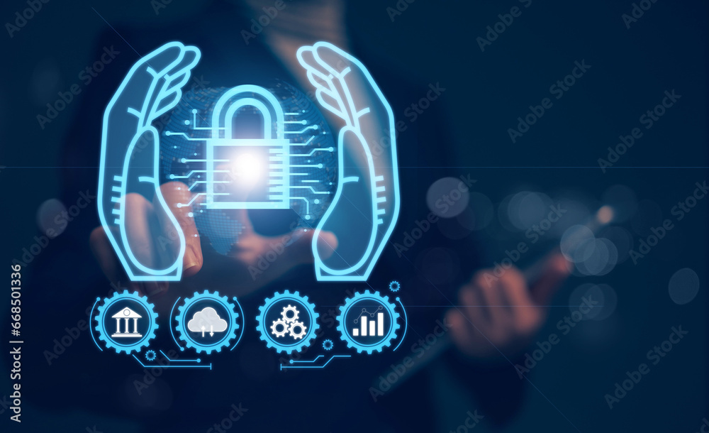 Cyber security protection concept, personal data protection and ...