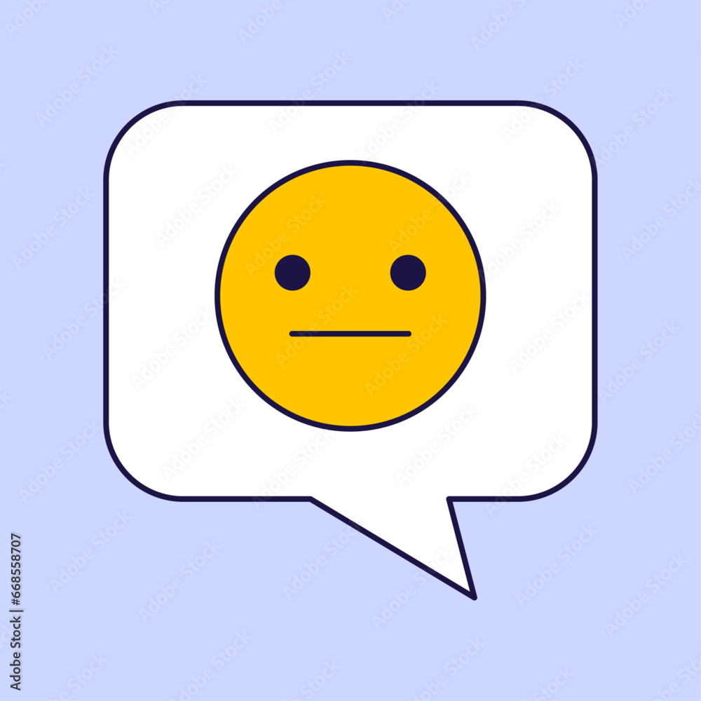 Vector feedback emoticon emoji smiley icon in chat bubbles Stock Vector ...