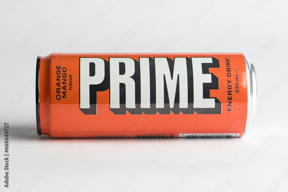London, United Kingdom, 18th October 2023:- A Can of Orange and Mango ...