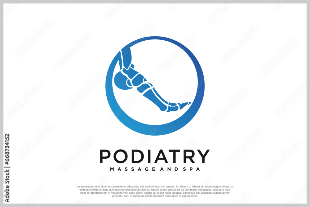 Reflexology logo design with podiatry and foot clinic unique concept ...