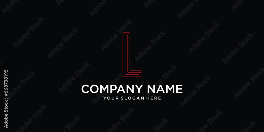 Simple letter L logo design with modern concept| premium vector Stock ...