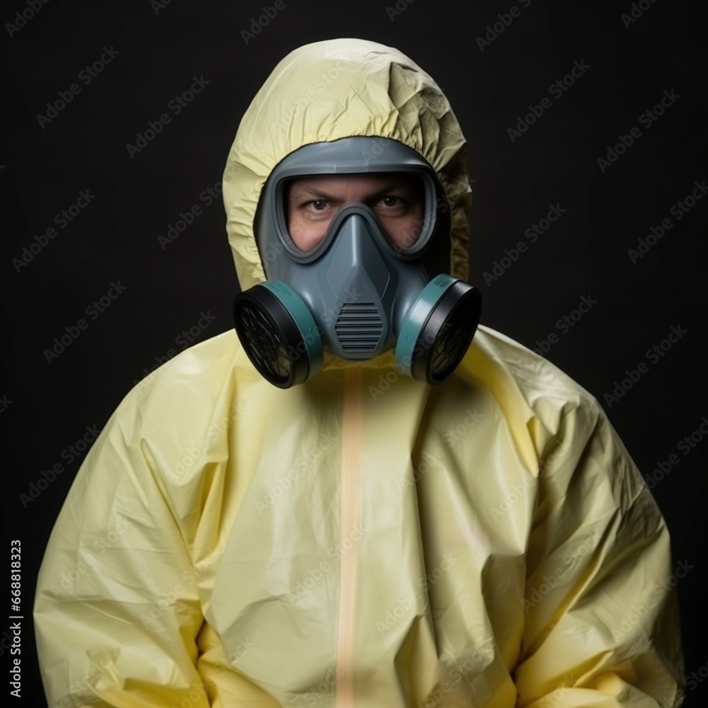 Surviving the Unthinkable: A Portrait of a Man in Biohazard Suit and ...