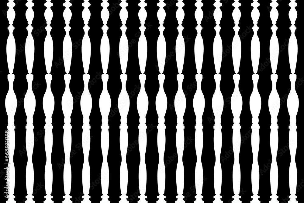 Abstract of balustrade pattern vector. Design european style of stripe ...