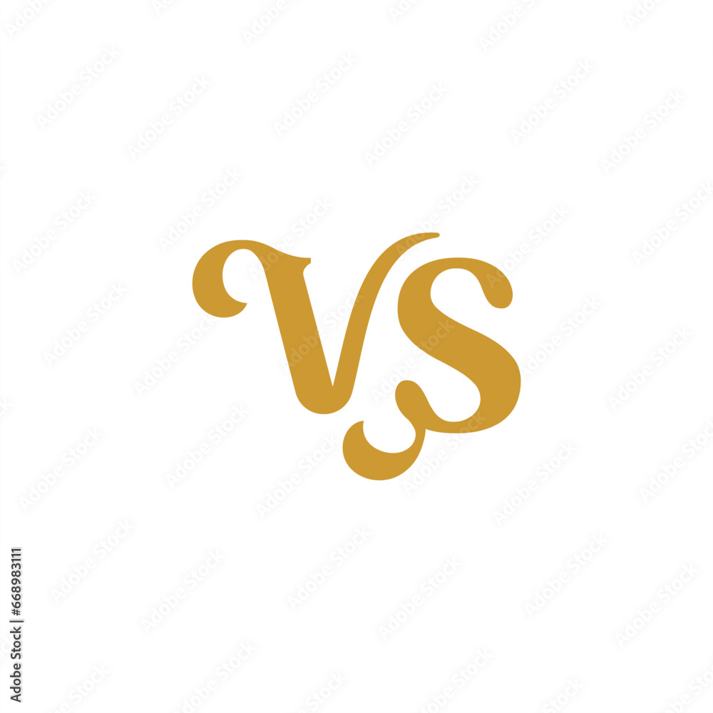 LOGO VS lettermark luxury minimalis brand jewellery logomark Stock ...