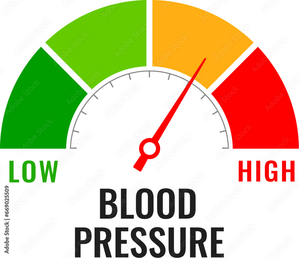 Blood pressure meter, vector gauge illustration Stock Vector | Adobe Stock