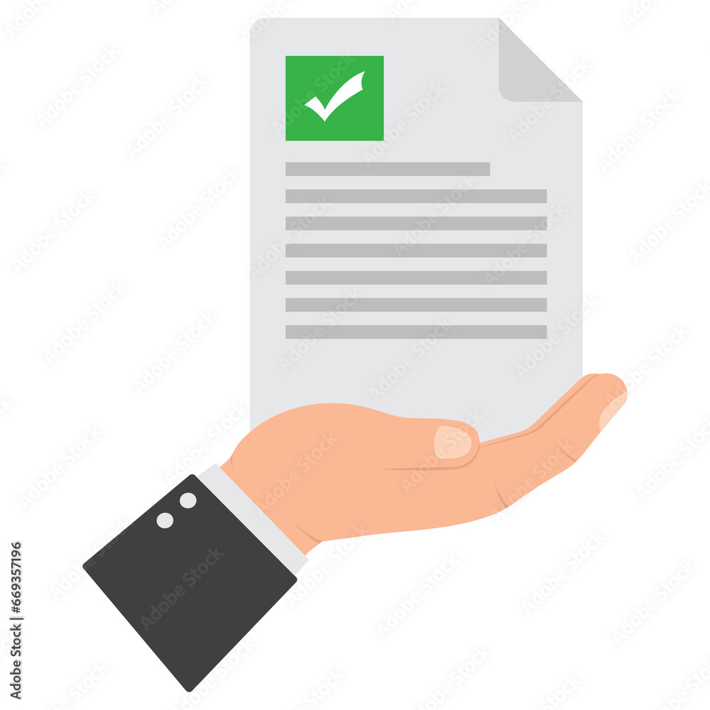 Vector illustration of give approval letter icon sign and symbol ...