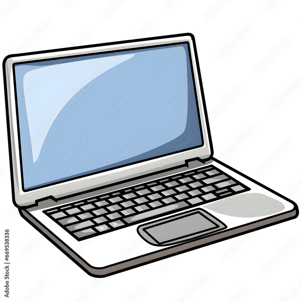 cartoon clipart of Laptop computer, device clipart, transparent ...