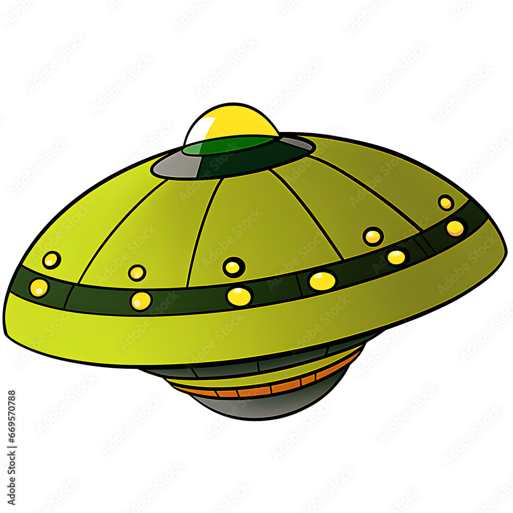 cartoon clipart of UFO (Unidentified Flying Object), transparent ...