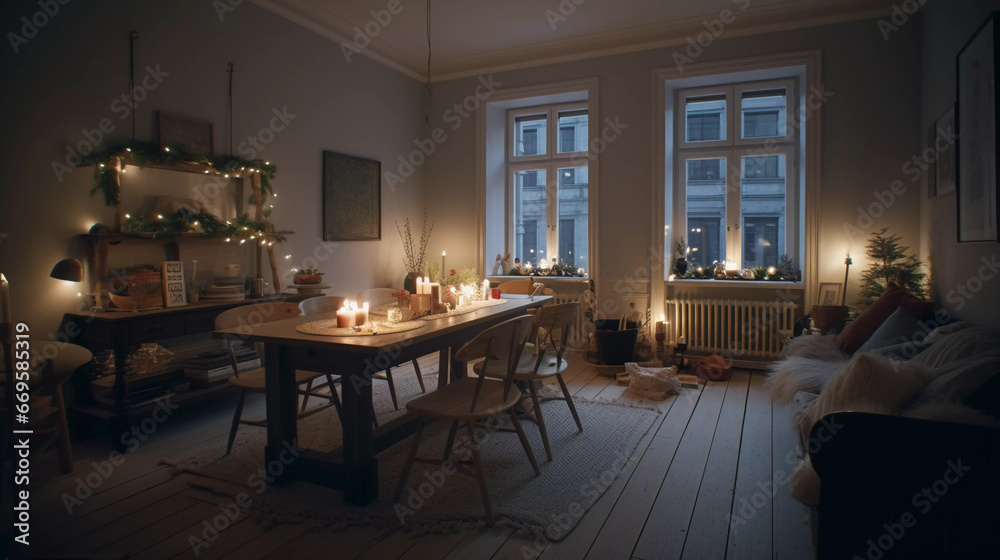 Epic New Year's Bash: Dive into the Chic Scandinavian Apartment Set to ...