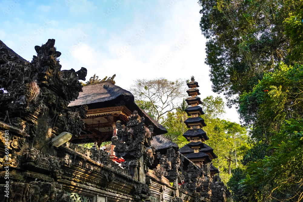 Balinese traditional temple building called pura in the middle of ...