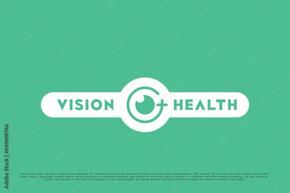 Eye visual medicine logo design illustration. Simple flat silhouette ...
