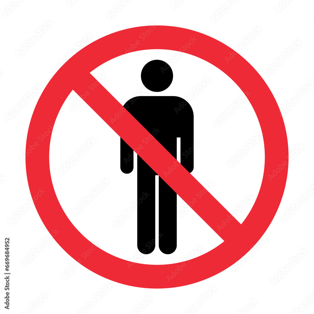 No Entry Restricted Area. Prohibited Sign vector illustration Stock ...