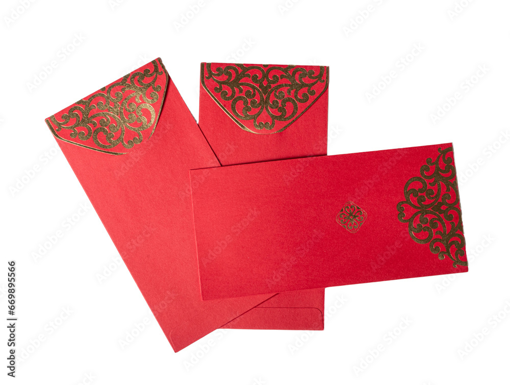 Chinese red envelope isolated on white or transparent background. Stock ...