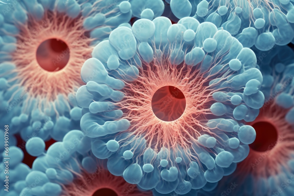 Cell division during mitosis under a microscope Stock Photo | Adobe Stock