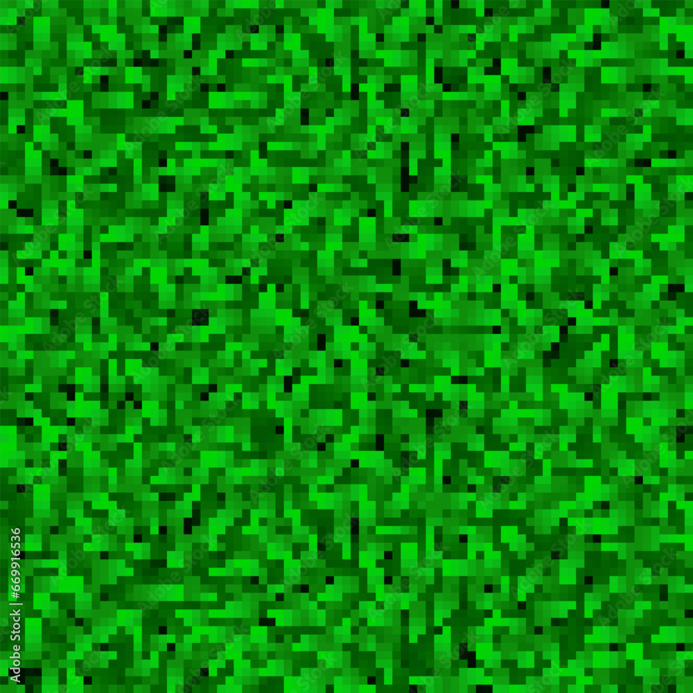 Green pixel grass texture for game surface. Mine craft tiles with ...