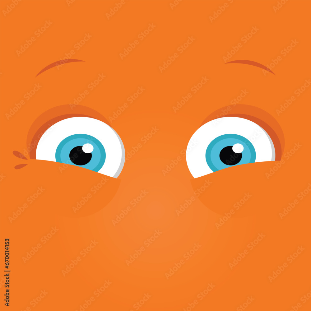 Cartoon monster eye. Cartoon illustration of eyes of happy smiling ...