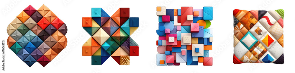 Quilt Blocks clipart collection, vector, icons isolated on transparent ...