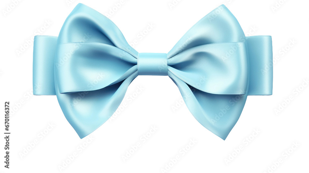 Beautiful shiny silk blue bow isolated on transparent background ...