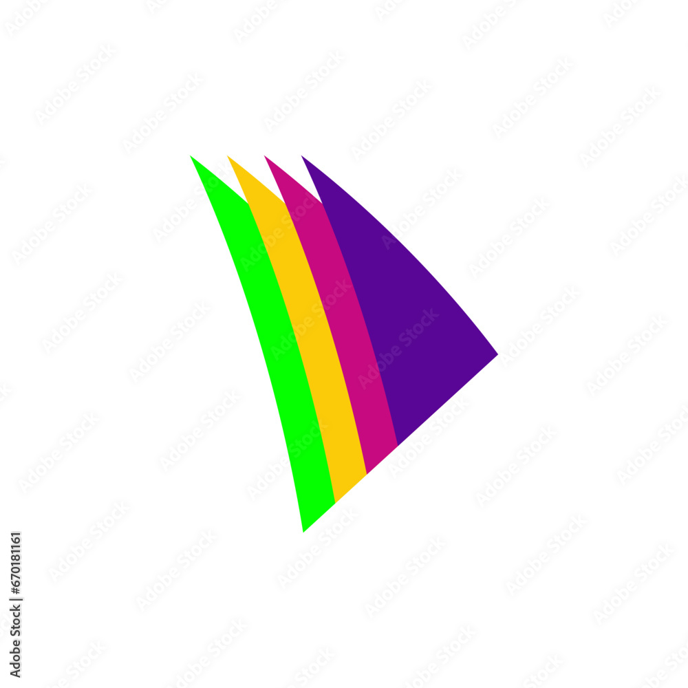 logo berwarna pelangi dengan bentuk segitiga Stock Vector | Adobe Stock